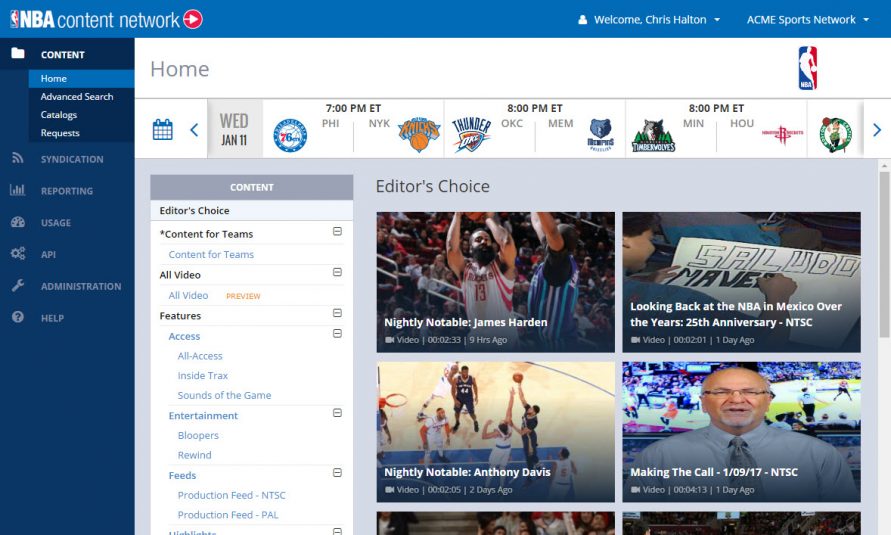NBA Streamlines B2B Content Delivery With Cloud-Based NBA Content Network