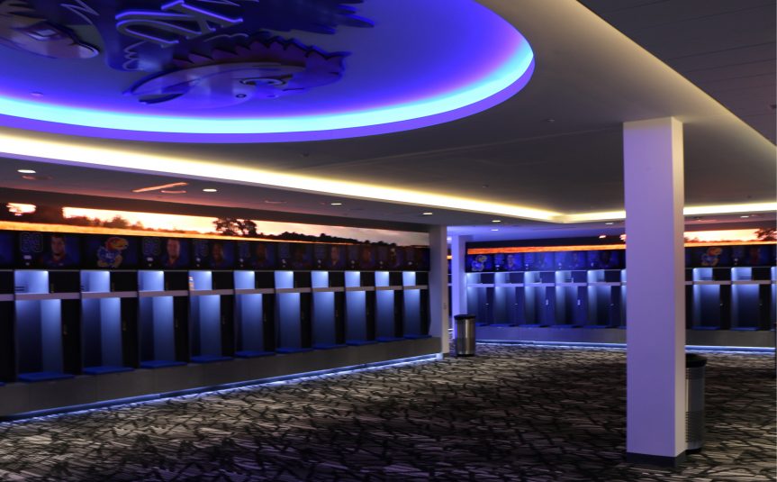 Neoti Adds Wow Factor to Revamped Locker Rooms at University of Kansas