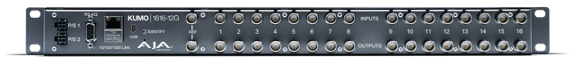 AJA VIdeo Systems Debuts KUMO 1616-12G Compact 12G-SDI Router