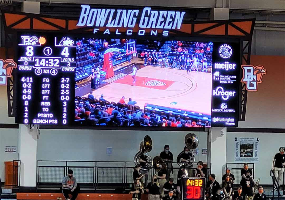 Daktronics Improves Gameday Environment at Bowling Green’s Stroh Center With 12 New LED Displays