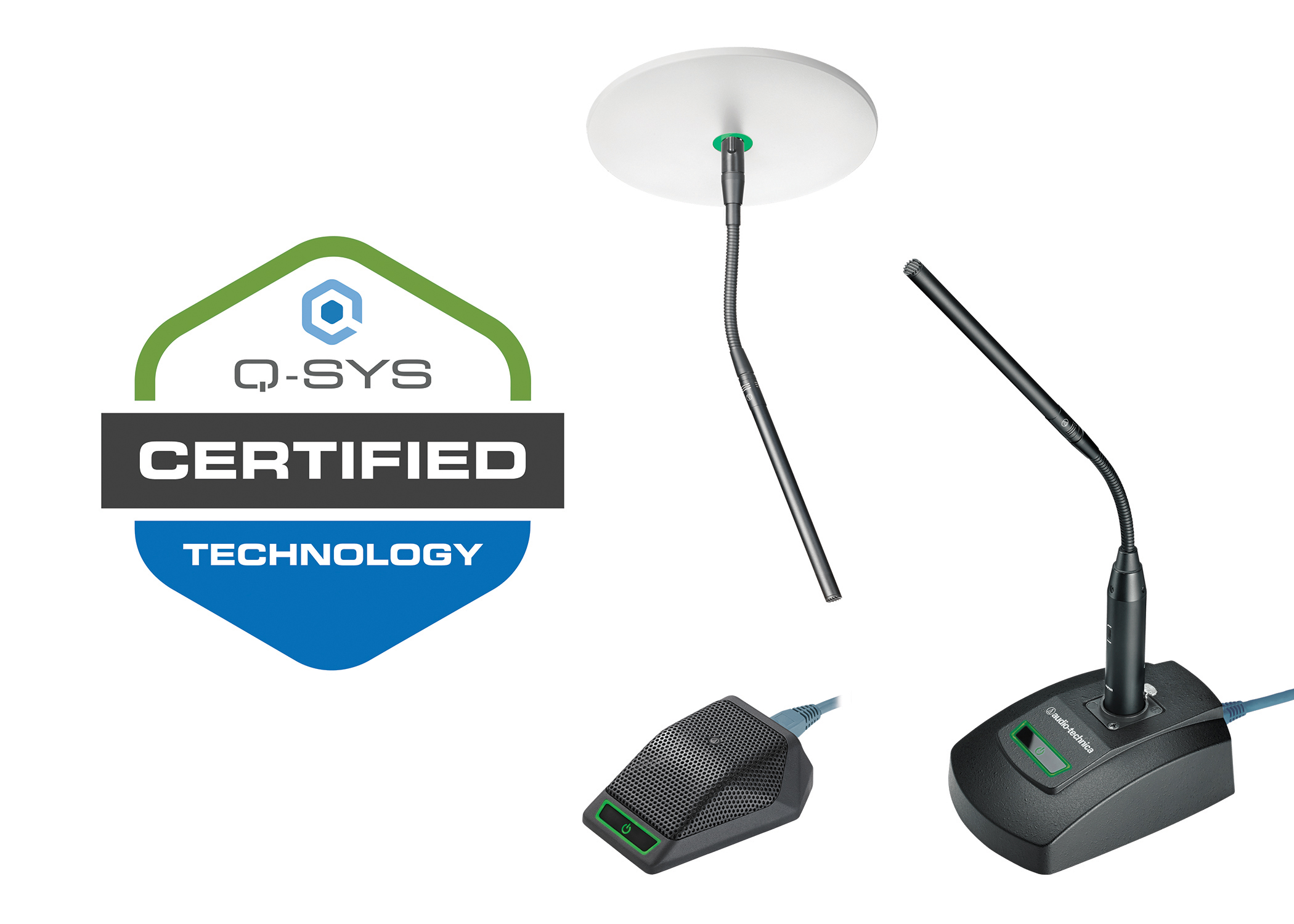 Audio-Technica Announces Compatibility with Q-SYS Plug-in for Three A-T Products with Dante ...