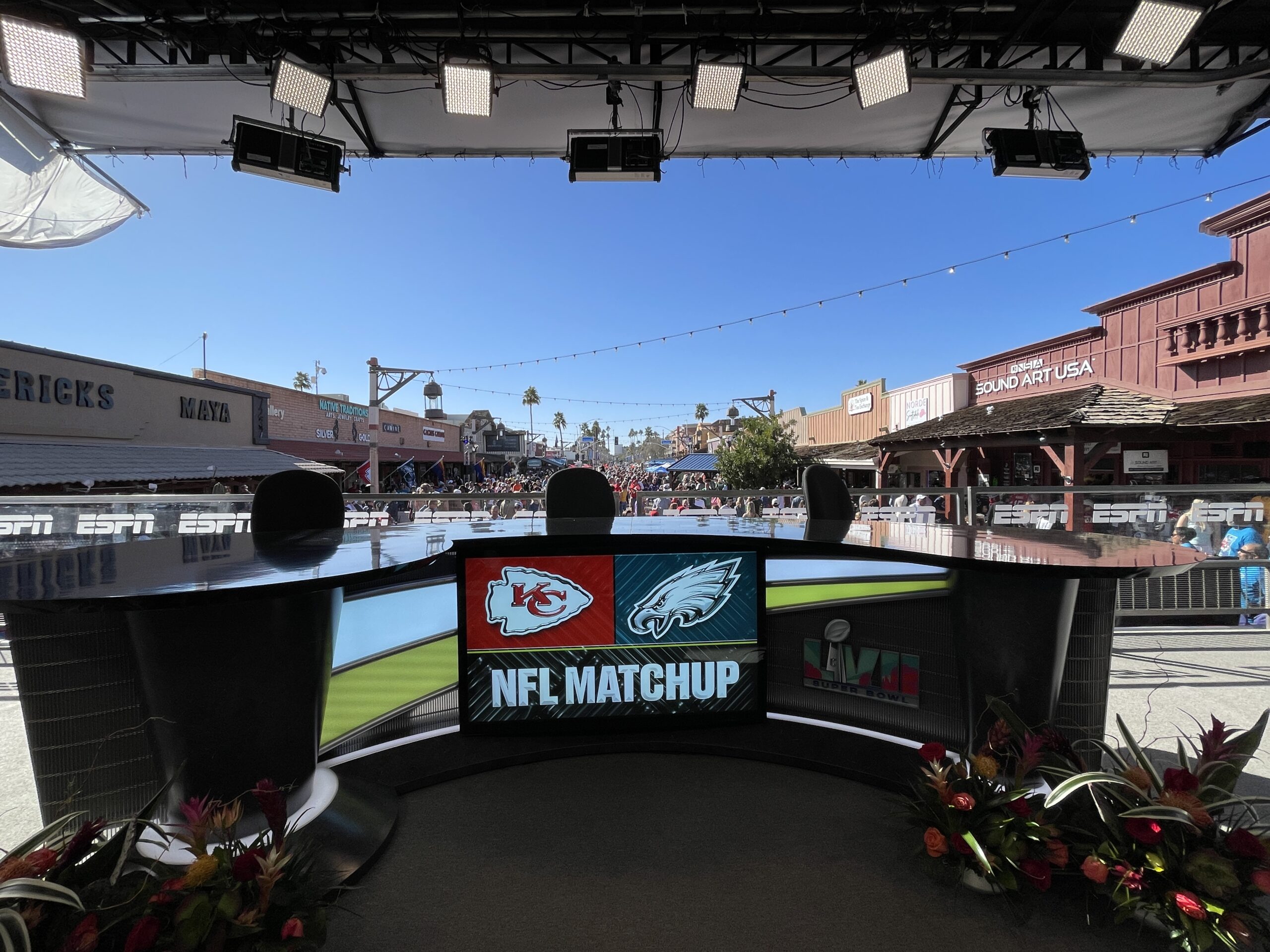 Live From Super Bowl LVII: ESPN Embraces the Western Theme With Studio ...