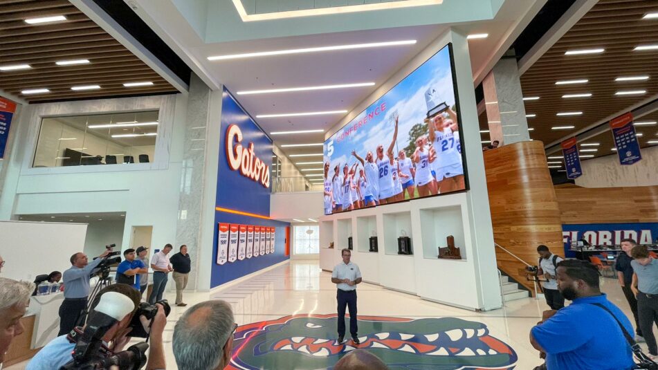 Florida Gators Training Center Wows Visitors with 32-foot Lobby Video ...