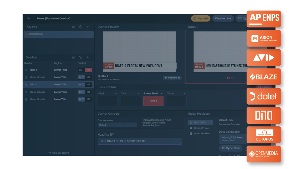 Viz Flowics to Add NRCS Integration via MOS Protocol