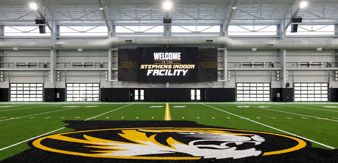 Mizzou Football Adds Daktronics LED Display to Practice Facility