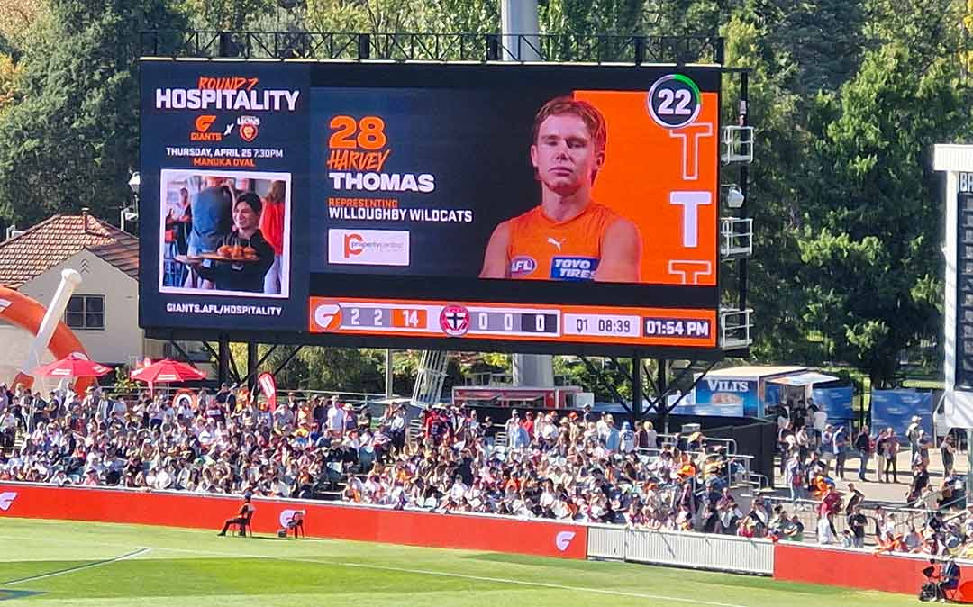 GIO Stadium and Manuka Oval in Australia Add Daktronics LED Video ...