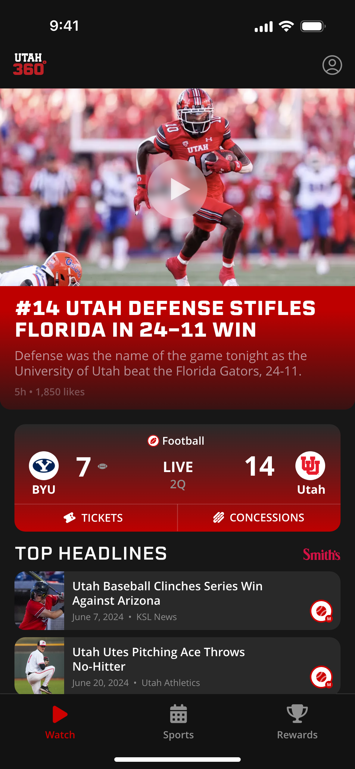 Utah Athletics Utah360° App Revamped for Fall Season