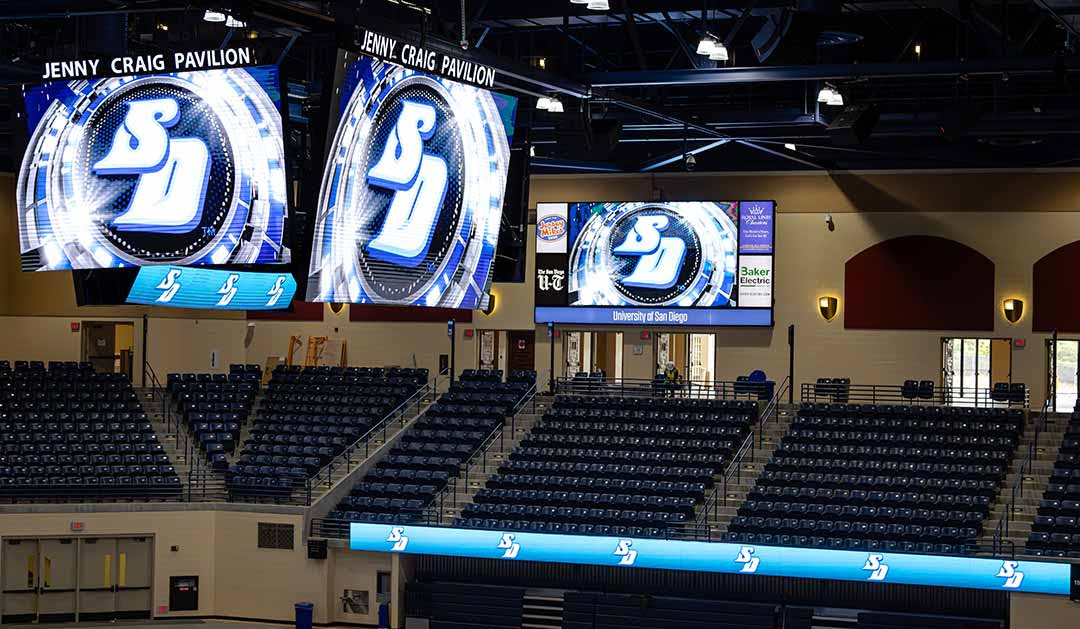 Jenny Craig Pavilion Revitalizes Visual Experience for University of San Diego with Eight ...